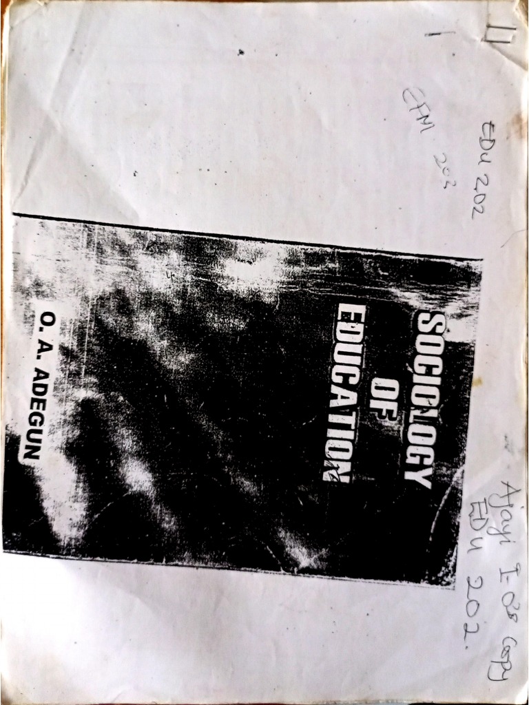 Edu 202 Sociology of Education | PDF