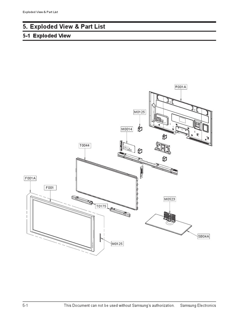 Samsung - PS42C430 - Exploded View & Part List - (SM) | PDF ...