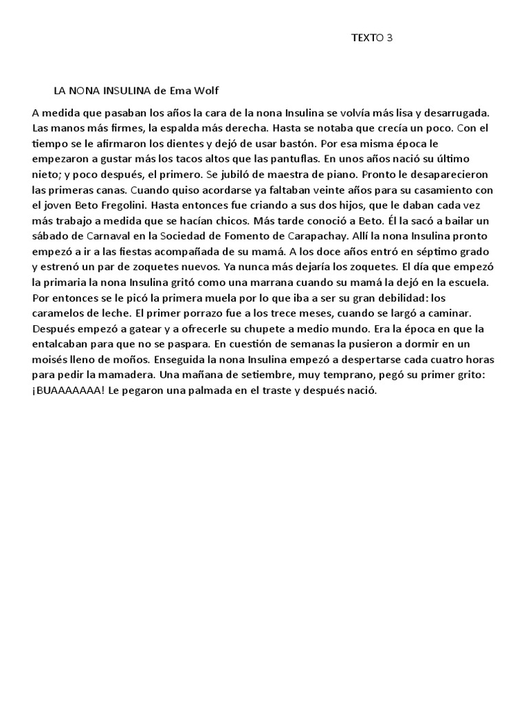 LA NONA INSULINA de Ema Wolf | PDF