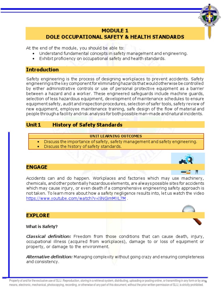 MODULE 1 Introduction To Process Safety Engineering | PDF ...