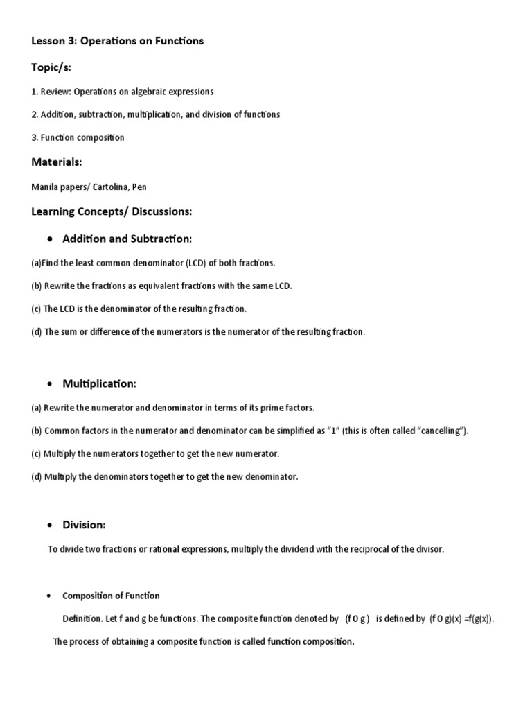 operation-on-function-pdf-division-mathematics-algebra