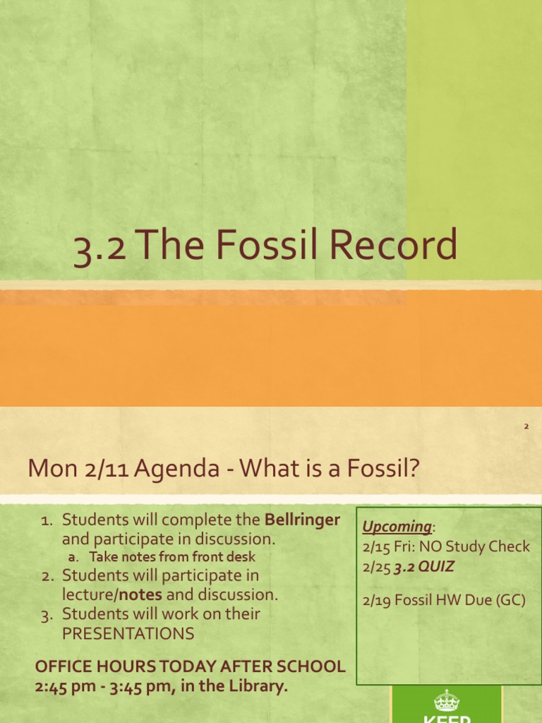 3.2 The Fossil Record | PDF | Geologic Time Scale | Rock (Geology)