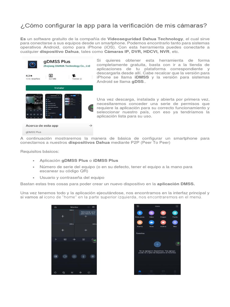 DMSS - Manual | PDF | Aplicación movil | Android (sistema operativo)