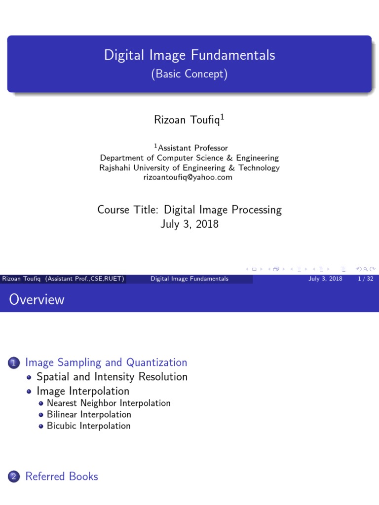 Lecture 04 | PDF | Image Resolution | Interpolation
