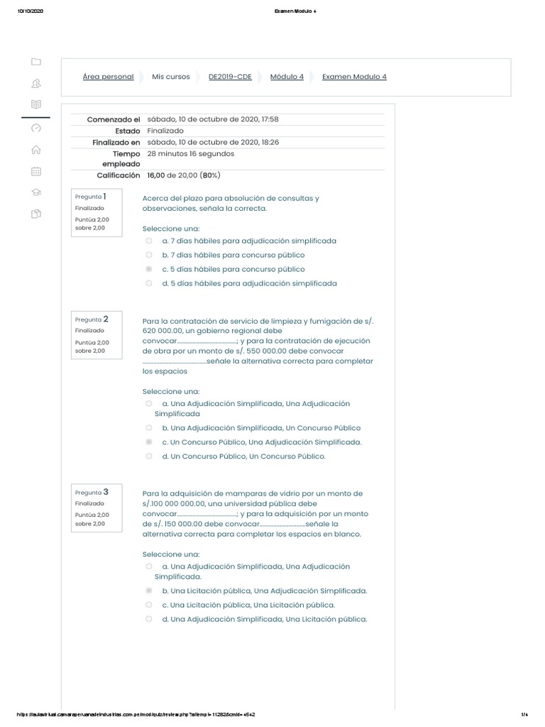 Examen Modulo 4 | PDF