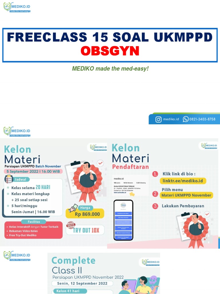 FREE CLASS OBSGYN DR Angel (Peserta) | PDF