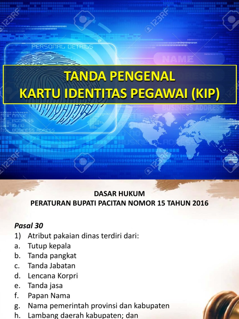 Tanda Pengenal Kartu Identitas Pegawai (Kip) | PDF