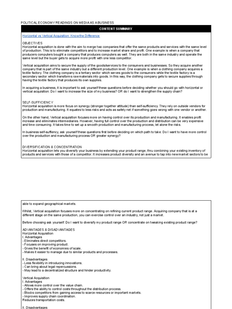 Political Economy Notes | PDF | Market (Economics) | News