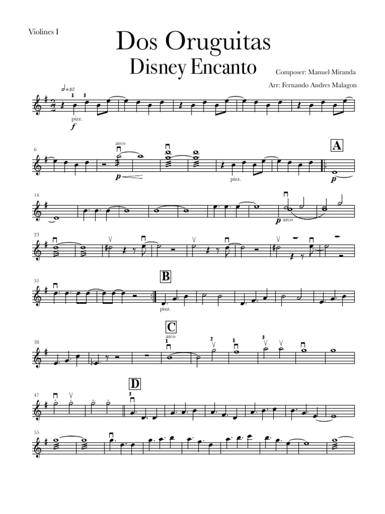 Dos Oruguitas - Partition pour violons | PDF