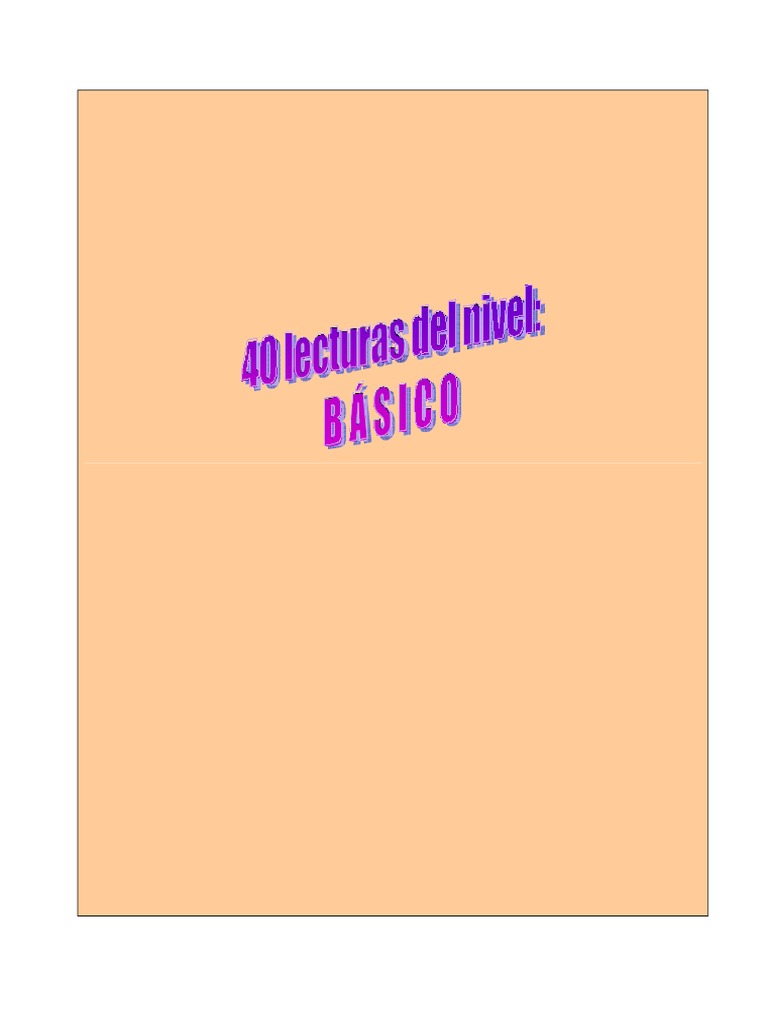 Lecturas Nivel Básico | PDF