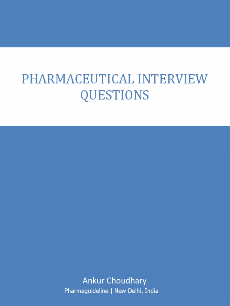Pharmaceutical Interview Questions Pdf Verification And Validation