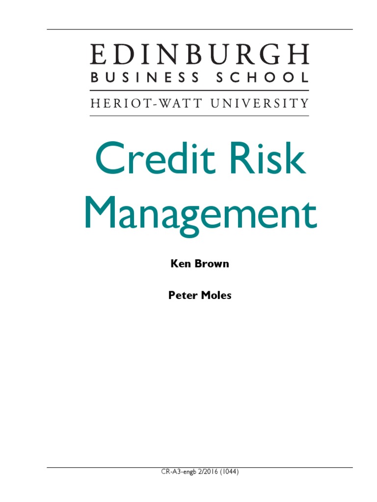 Credit Risk Management Course Taster | PDF | Credit Risk | Risk