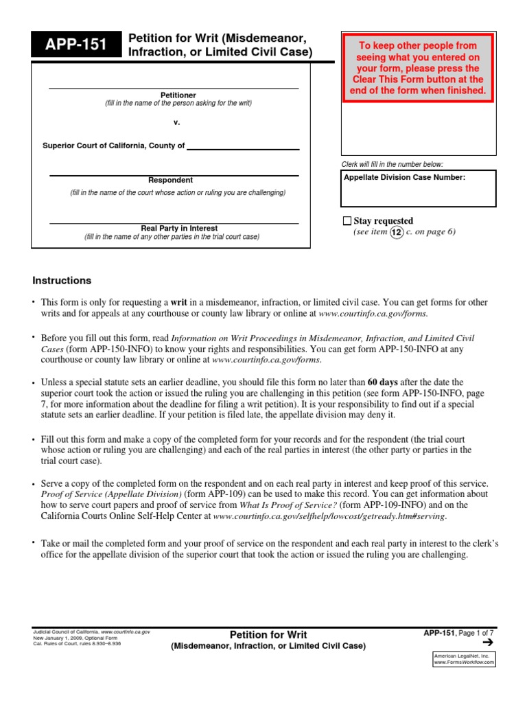 Petition For Writ | PDF | New York Supreme Court | Writ