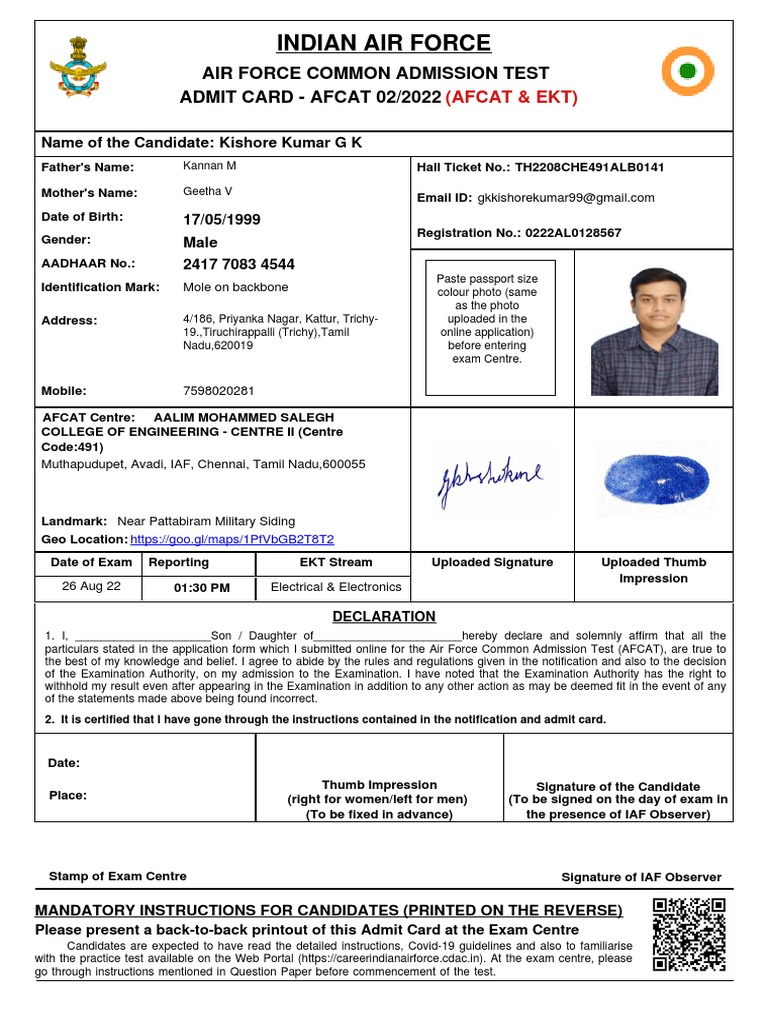 TH2208CHE491ALB0141 | PDF | Identity Document | Test (Assessment)