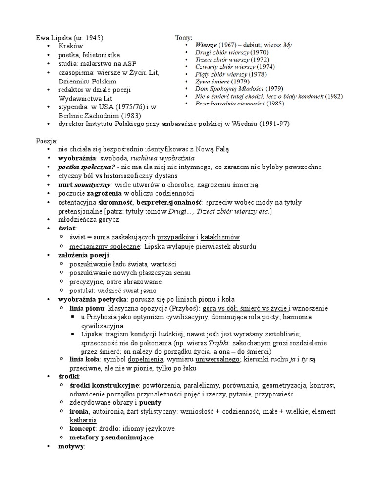 Lipska - Notatka | PDF