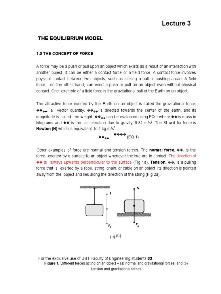 Lecture 3 - The Equilibrium Model | PDF | Force | Newton's Laws Of Motion