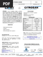 Ficha Técnica Citrosan | PDF | Química | Biología