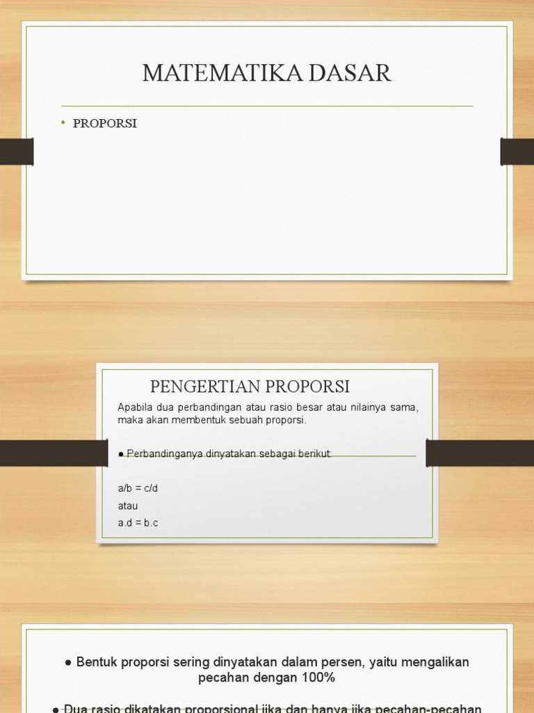 Matdas Proporsi | PDF | Sains & Matematika