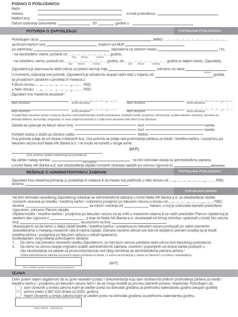 Administrativna Zabrana Sa Primerom | PDF