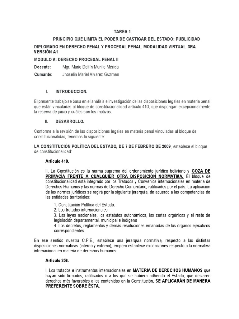 TAREA 1 - Modulo 5 - Mariel Alvarez Guzman | PDF | Juez | Convenio europeo de derechos humanos