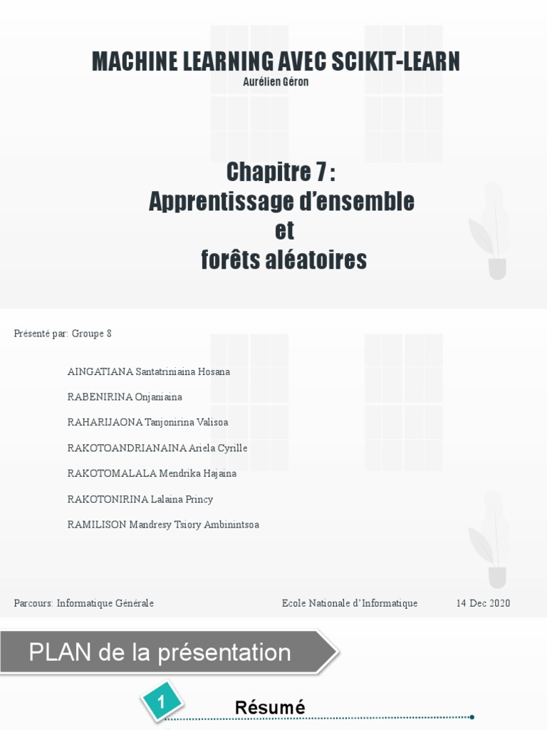 Resume Chpa7 ML | PDF | Algorithmes | Intelligence artificielle