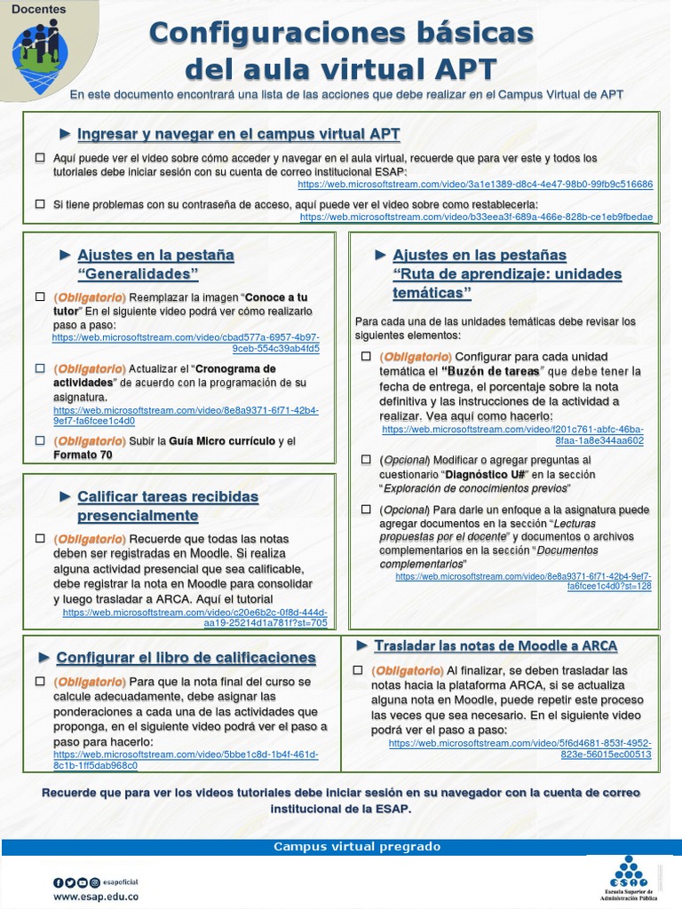 Tutoriales para Configurar El Aula Virtual | PDF | Moodle | Pedagogía