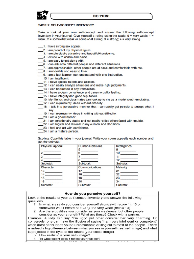 Perdev Week 1 Activities | PDF | Social Science | Lifestyle