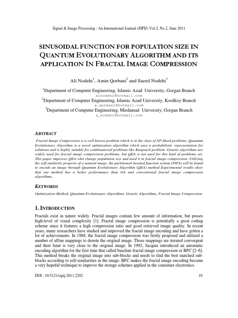 Sinusoidal Function For Population Size in Quantum Evolutionary Algorithm and Its Application in ...