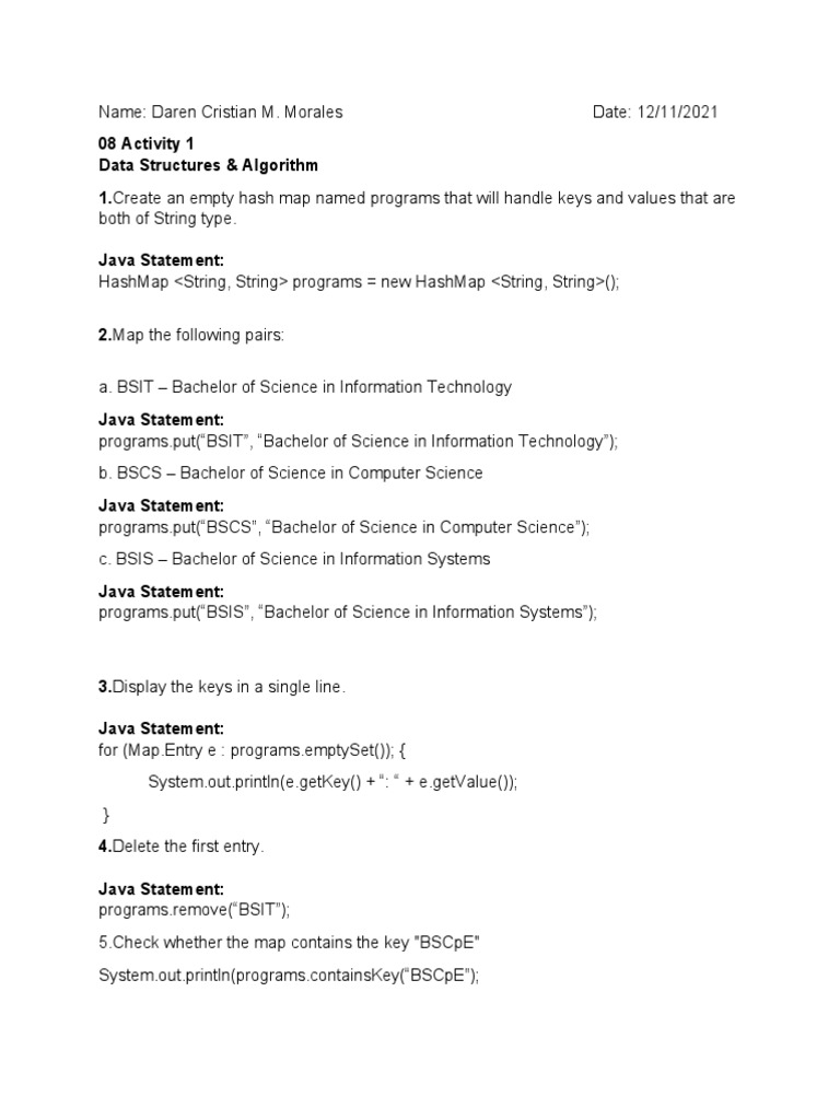 08activity1 DataStructures&Algorithms Morales | PDF | Teaching Methods ... 08activity1 DataStructures&Algorithms Morales | PDF | Teaching Methods ...