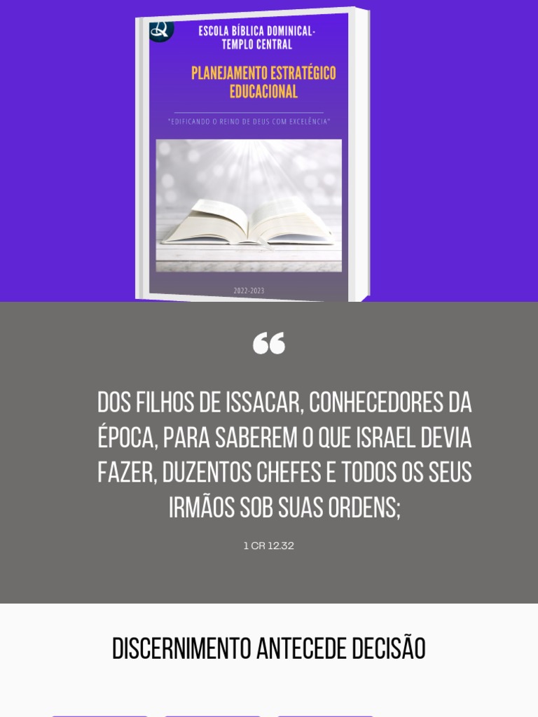 Discernimento antecede decisão | PDF | Bíblia