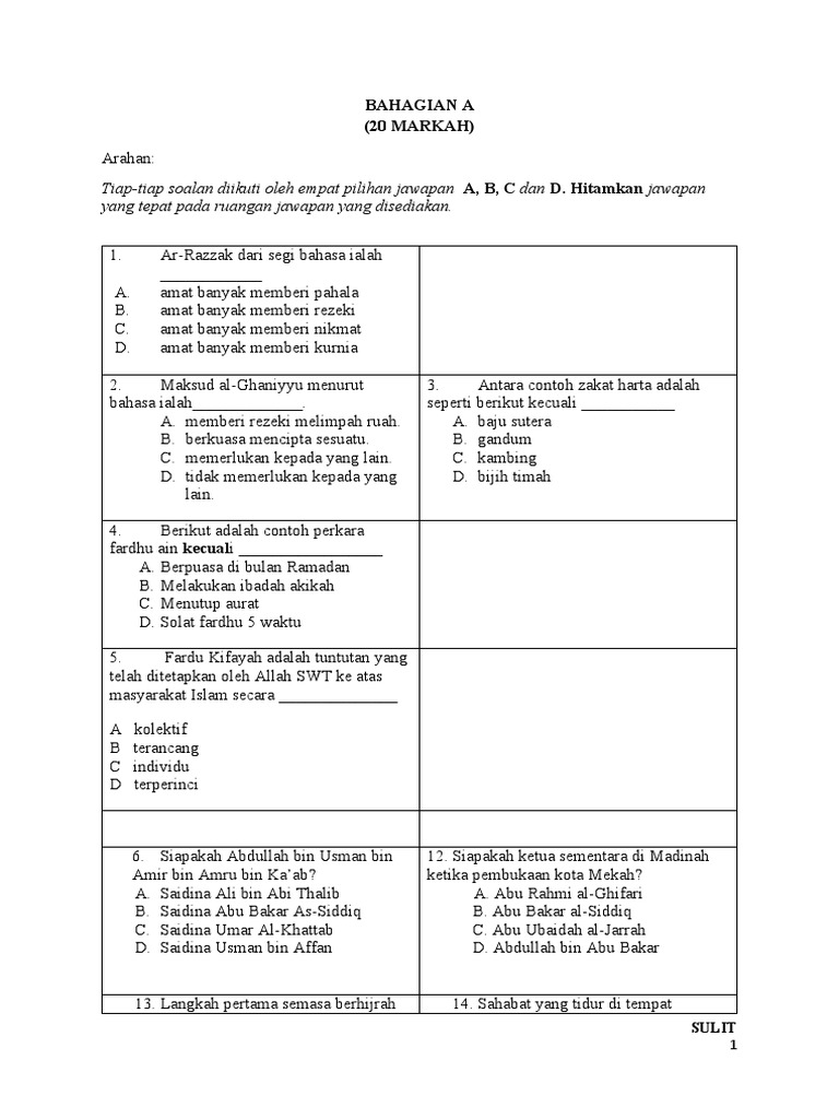 F3 Soalan 2019 | PDF