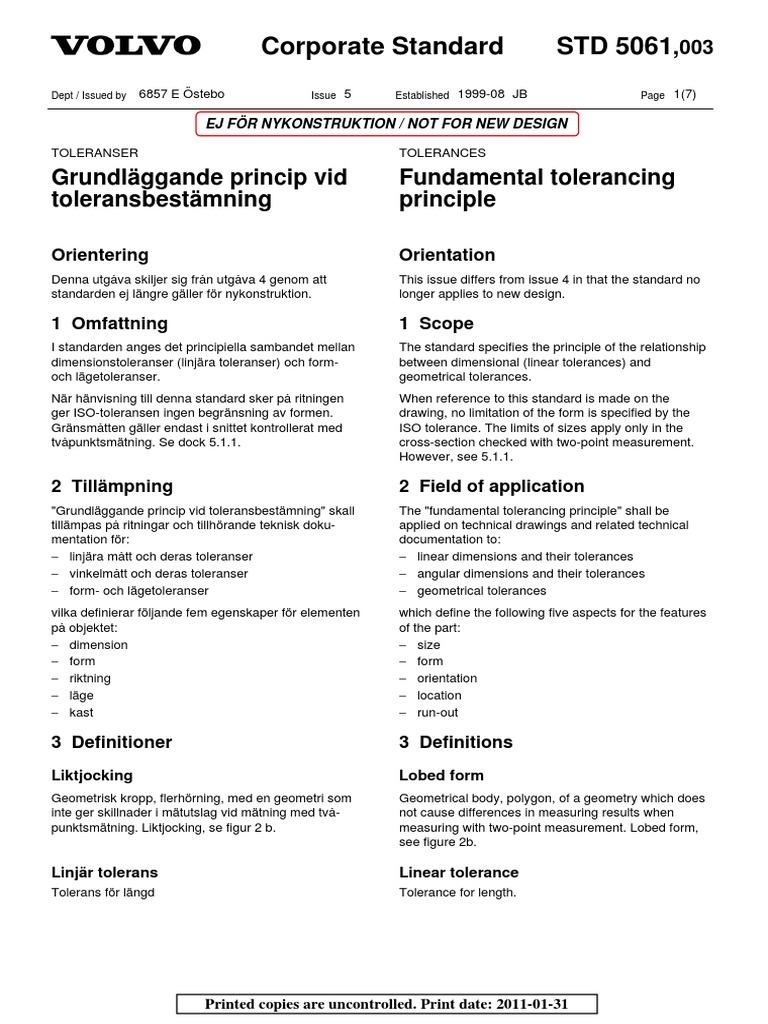 Corporate Standard STD 5061: Orientering Orientation | PDF