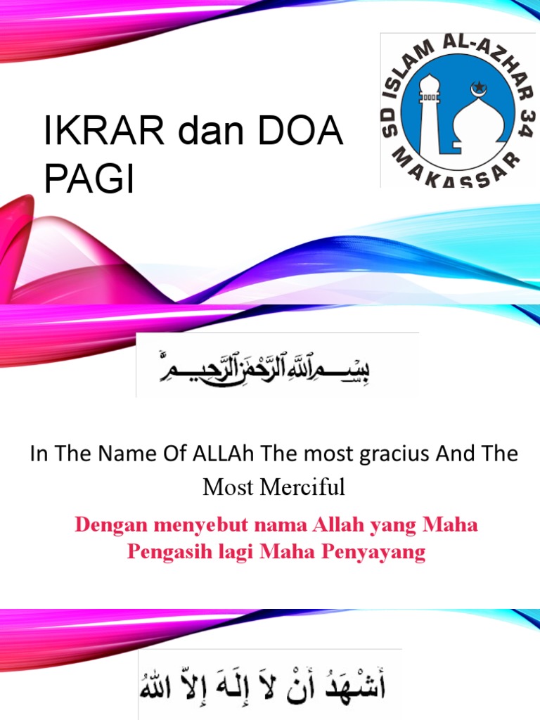 IKRAR DAN DOA PAGI Fix | PDF