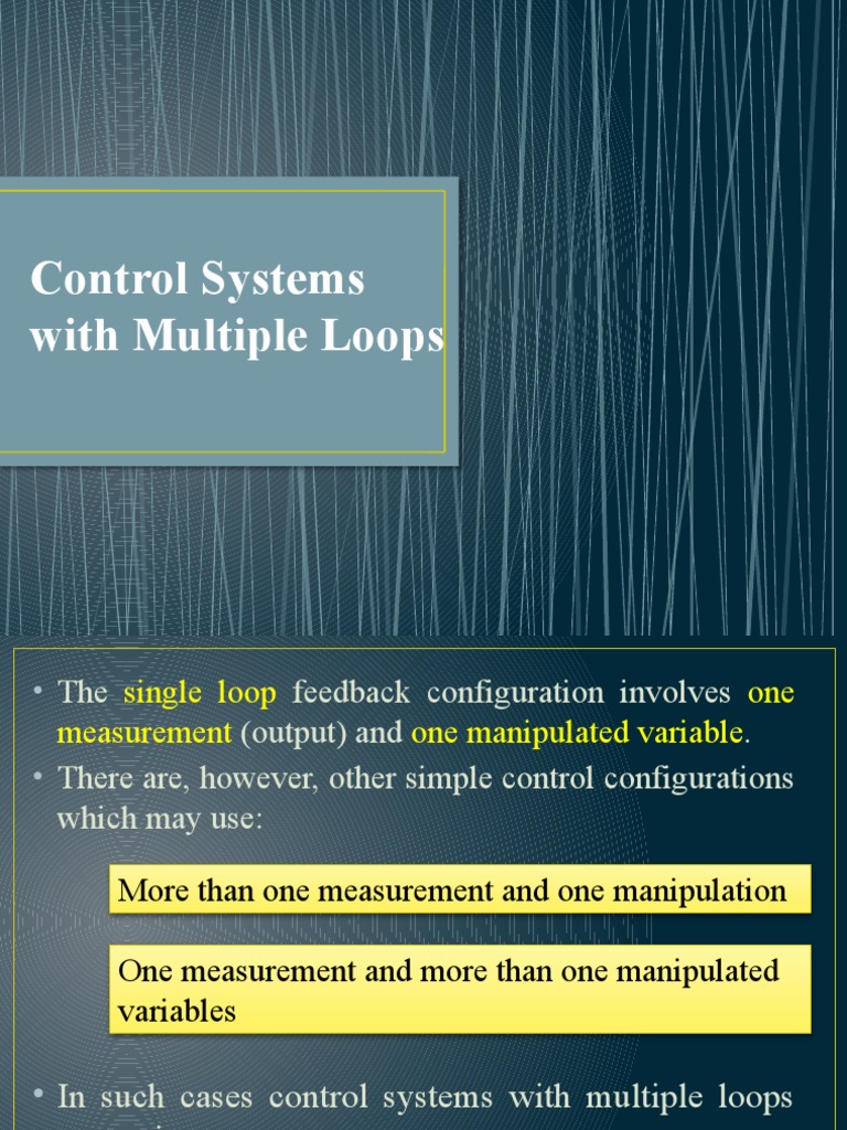 Multiple Loops | PDF | Control Theory | Chemical Reactor