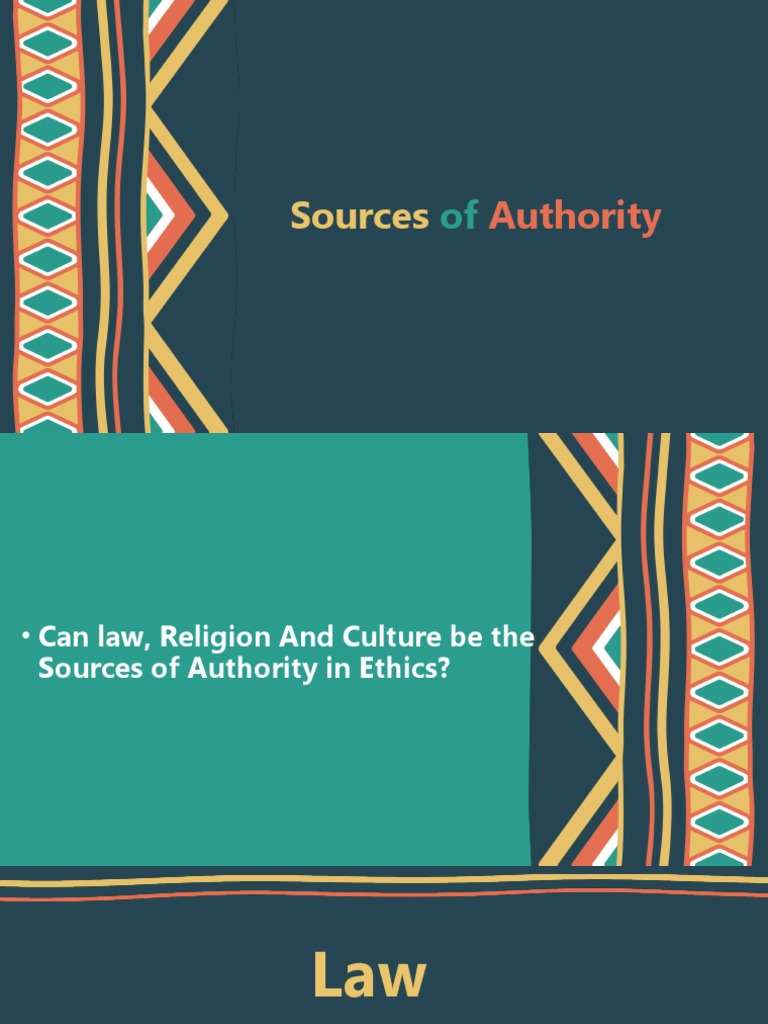 Sources of Authority | PDF
