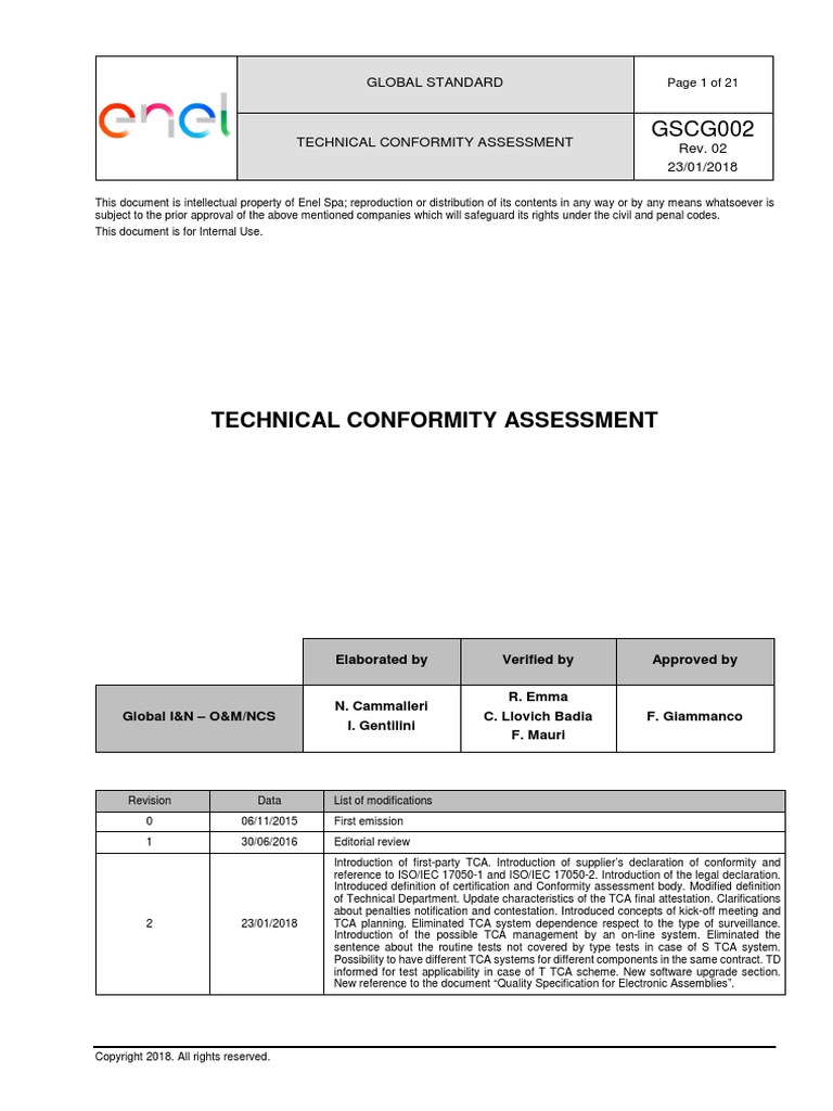 GSCG002-Technical Conformity Assessment-Rev2-2018-01-23 | PDF ...