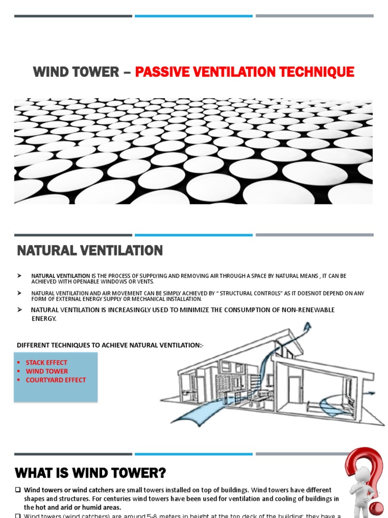 Wind Tower - Passive Cooling Technique | PDF | Ventilation ...