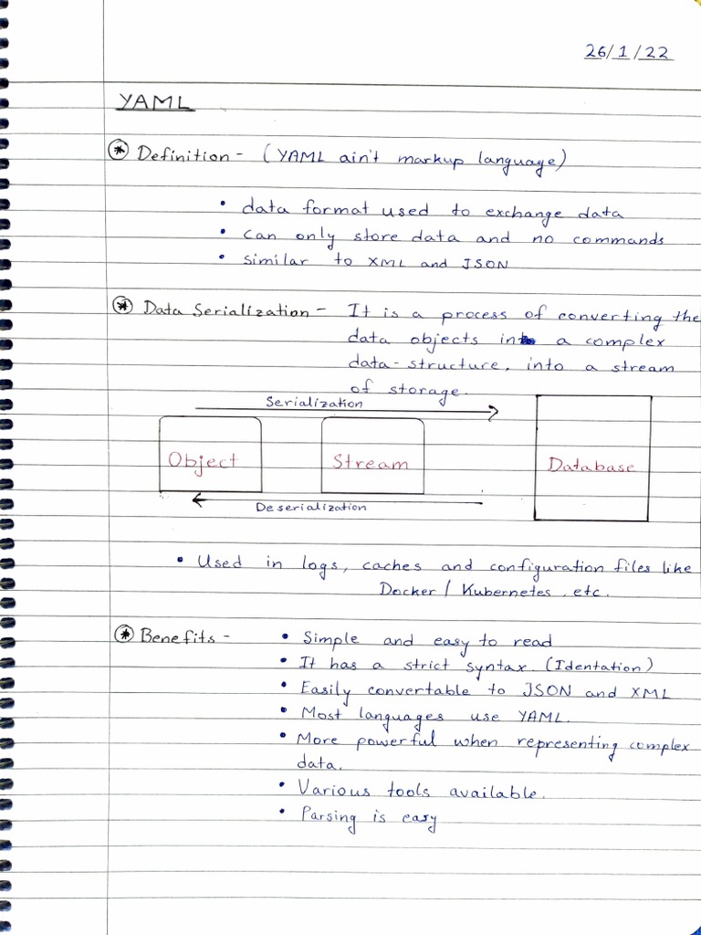 YAML Handwritten Notes | PDF | Information Age | Naming Conventions YAML Handwritten Notes | PDF | Information Age | Naming Conventions