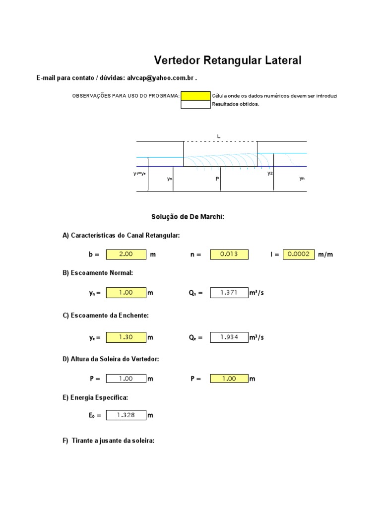 Vertedor Lateral Canal Retangular | PDF | Vertedouro | Infraestrutura