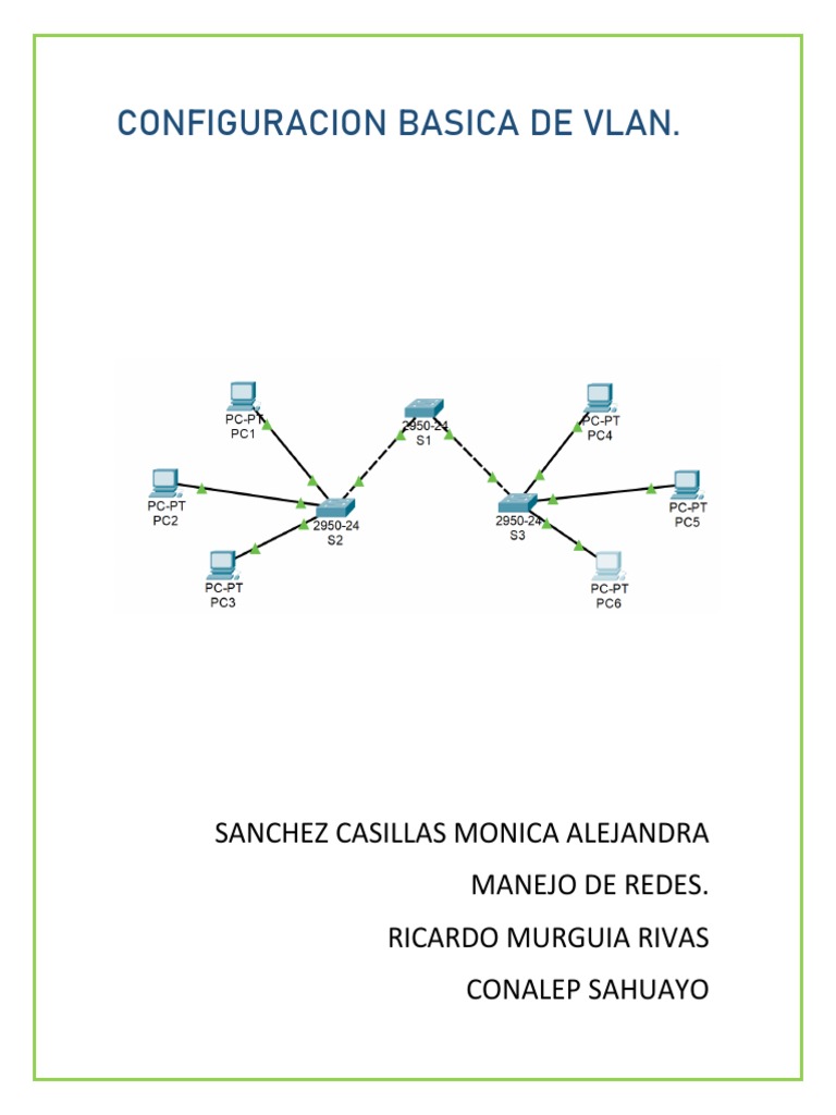 Reporte-Configuracion Basica de Vlan | PDF | Dirección IP | Conmutador de red