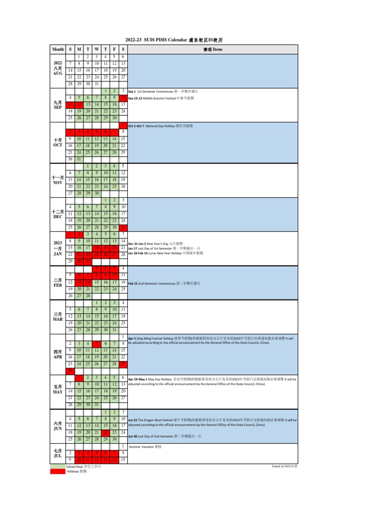 Students - PDIS-2022-2023 School Calendar | PDF | Academic Term