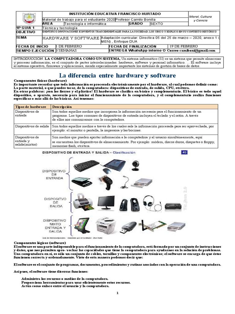 La Diferencia Entre Hardware y Software | PDF | Hardware de la computadora | Software