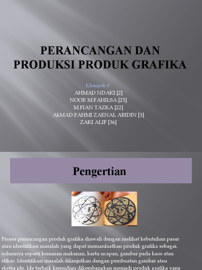 Perancangan Dan Produksi Produk Grafika | PDF