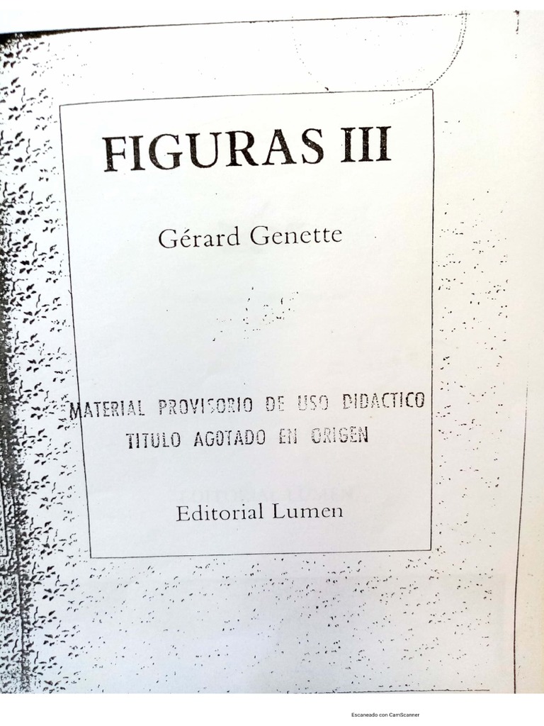Gerard Genette Figuras III Fragmentos | PDF