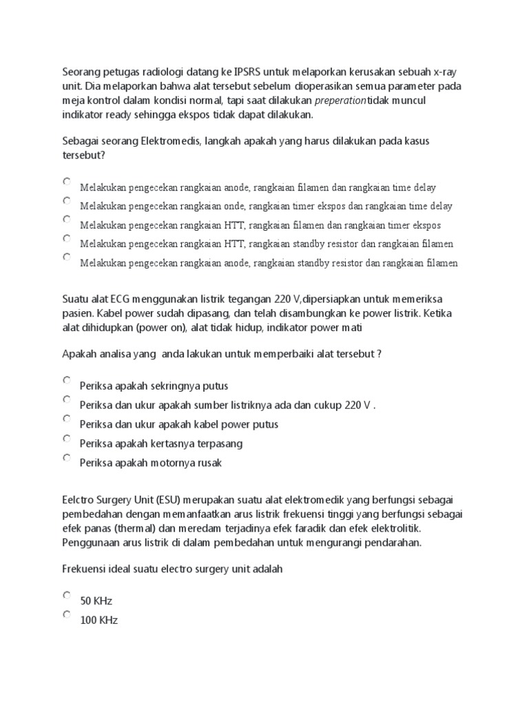 Contoh SOAL UKOM | PDF