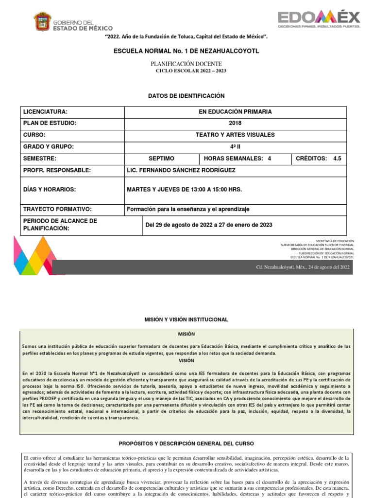 PLAN VIS Y TEA 4o 2 | PDF | Aprendizaje | Método de enseñanza