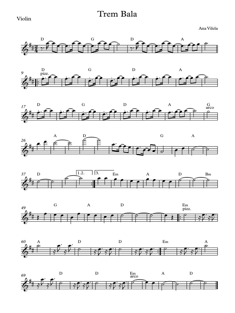 Trem Bala Violino | PDF