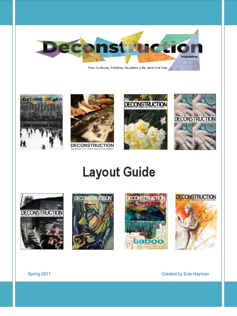 Deconstruction Magazine Layout Guide Spring 2011 | PDF | Page Layout ...