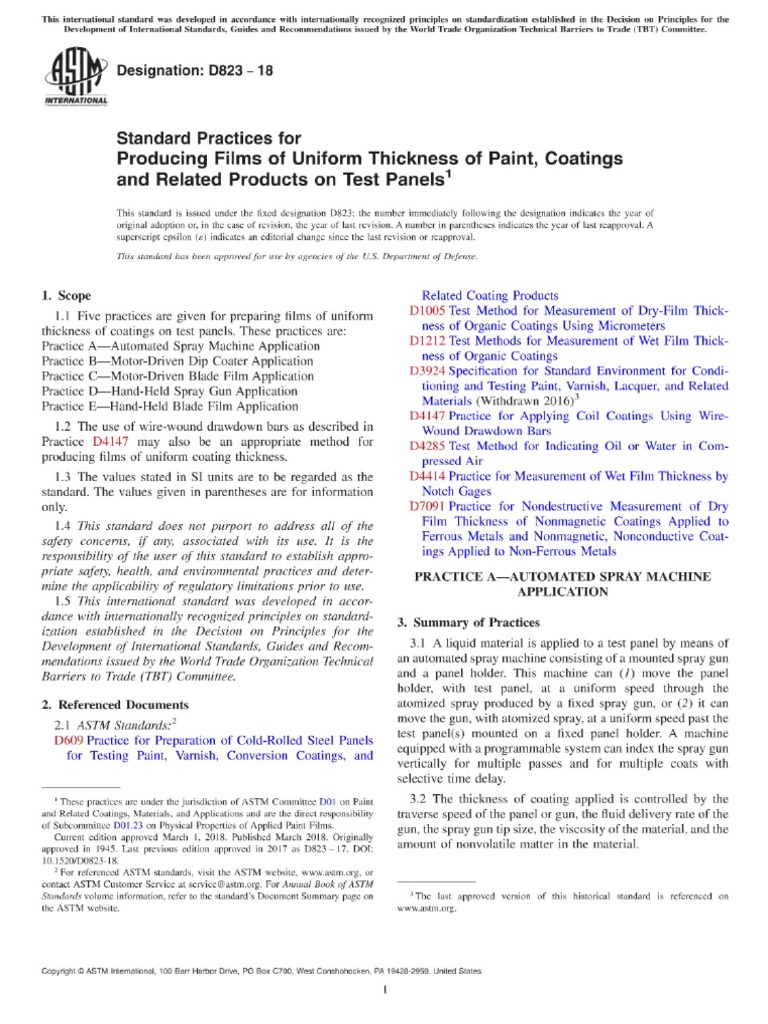 Astm D823 | PDF