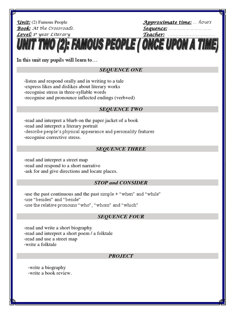 Unit 2 Once Upon A Time | PDF | Poetry | Stress (Linguistics)